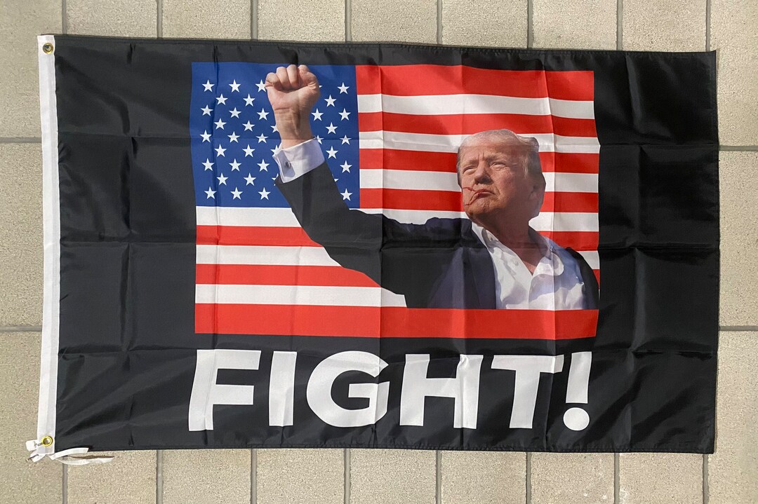 Donald Trump Shooting Fight Flag FREE SHIP Take America Back Maga ...