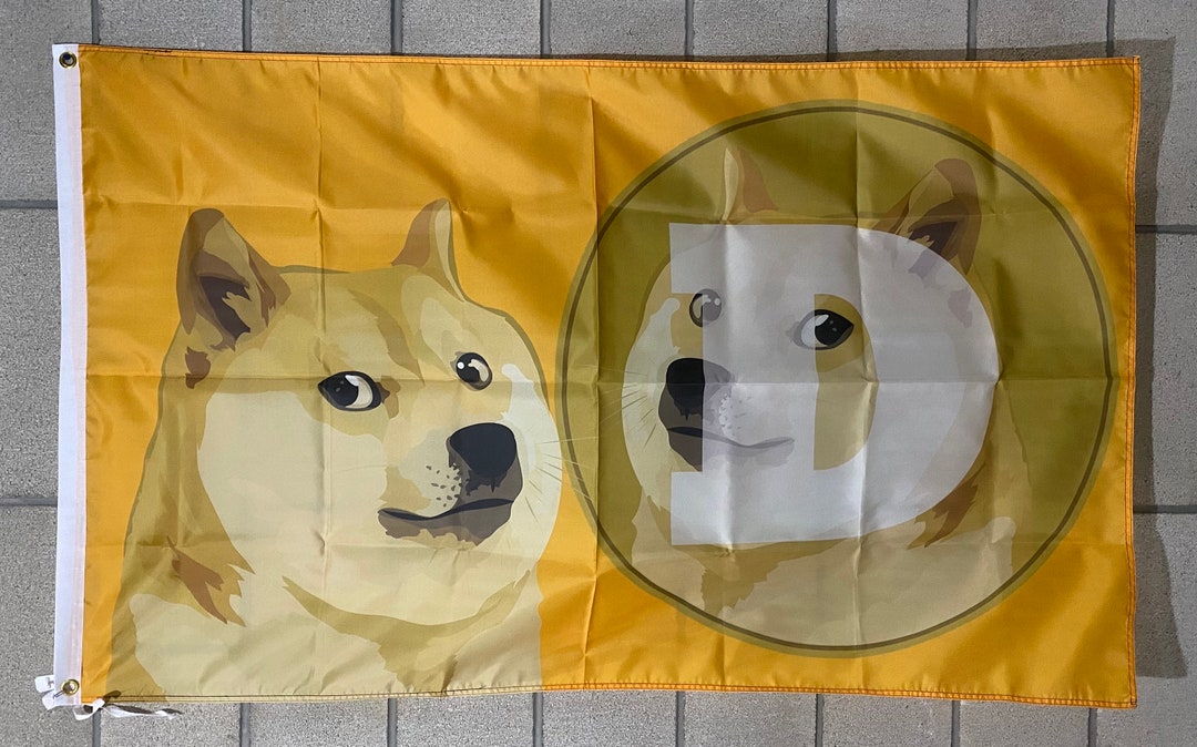 Dogecoin Flag FREE Usa SHIP Cryptocurrency to the Moon Trade Buy Sell ...