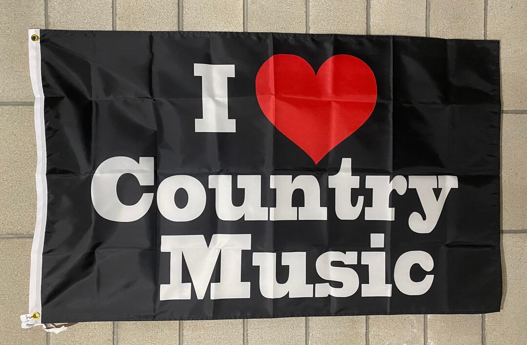 I Love Country Music Flag FREE SHIP Nashville Wallen Chesney Keith ...