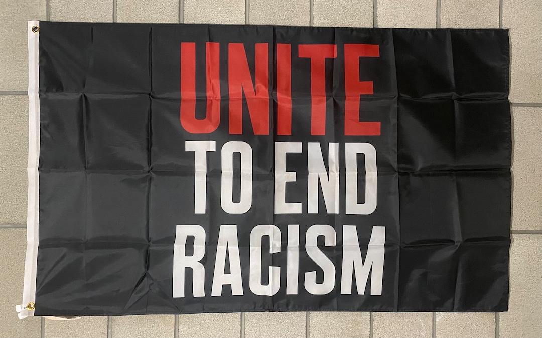 Unite to End Racism Flag FREE SHIP Equality LGBTQ Diversity Minority ...