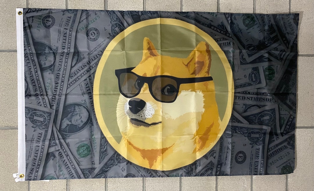 Dogecoin Flag FREE Usa SHIP Cryptocurrency to the Moon Trade Buy Sell ...