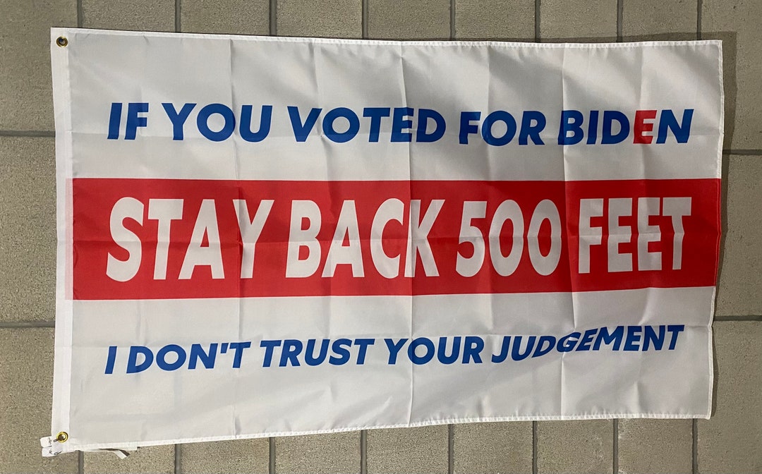 Joe Biden Stay Back 500 Ft Flag FREE SHIP Donald Trump Florida Save ...