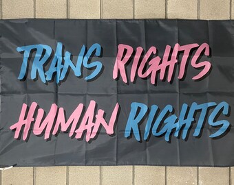 Transgender Rights Are Human Rights Flag FREE SHIP LGBTQ Pronouns ...