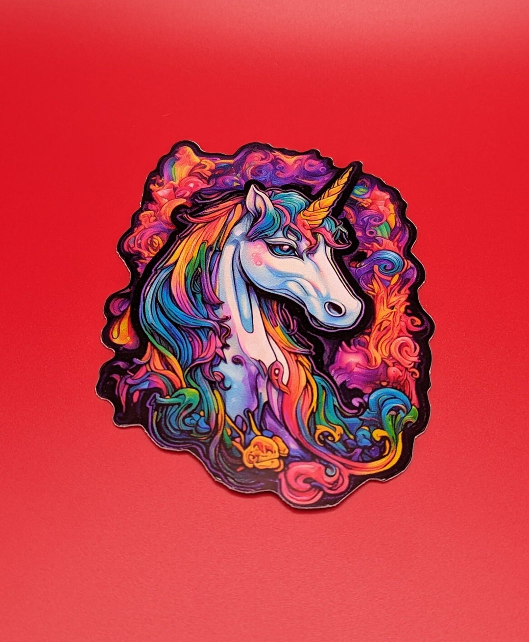 Trippy Unicorn Decal Sticker - Etsy
