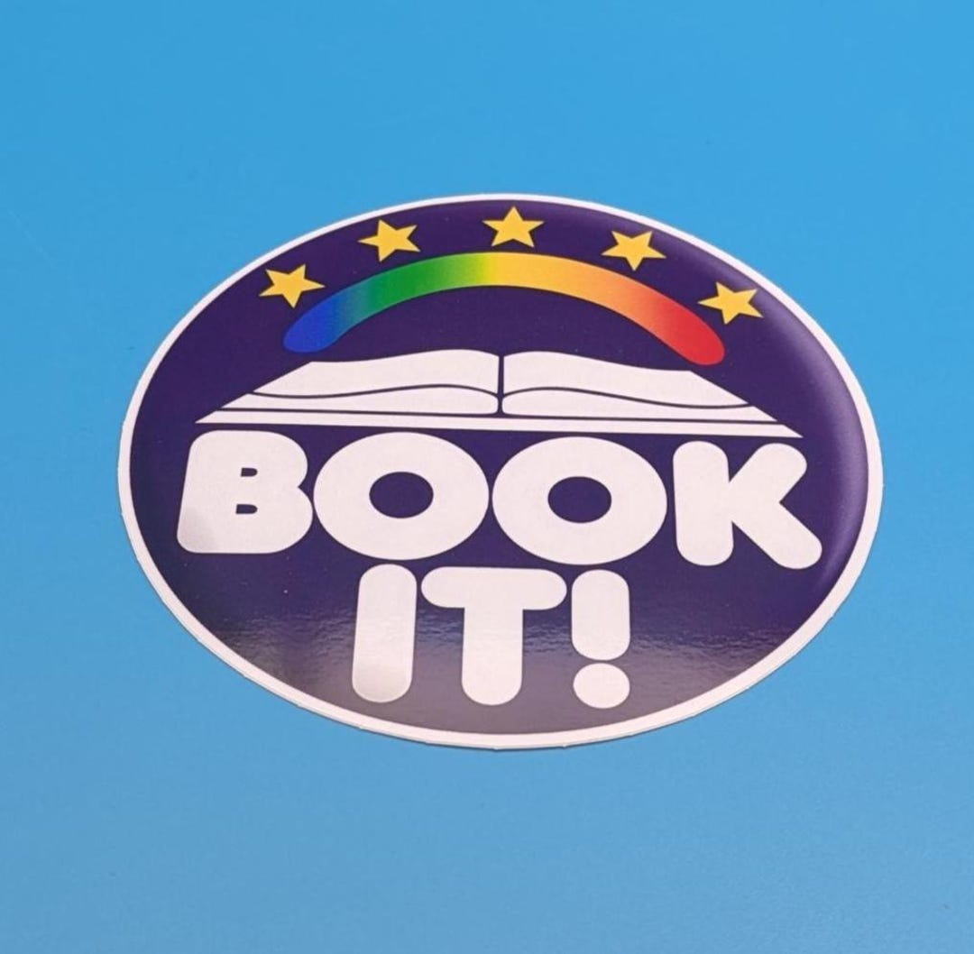 Book It! Retro Pizza Hut Reading Program Sticker – 80s 90s Nostalgia ...