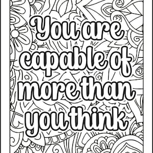 Motivational Inspirational Digital Coloring Pages - Etsy