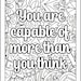 Motivational Inspirational Digital Coloring Pages - Etsy