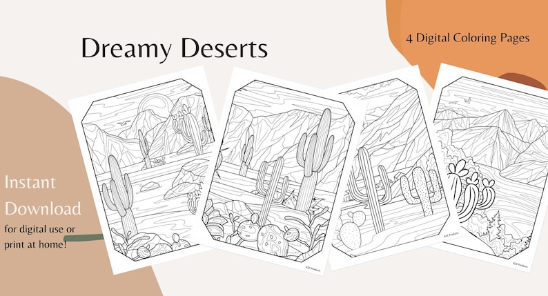 Warm up Out in the Desert Coloring Pages! - Etsy