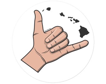 Hang Loose Sticker, Shaka Brah Sticker, Hang Loose Vinyl Sticker ...