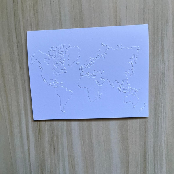 Blank World Map Note Cards - Etsy