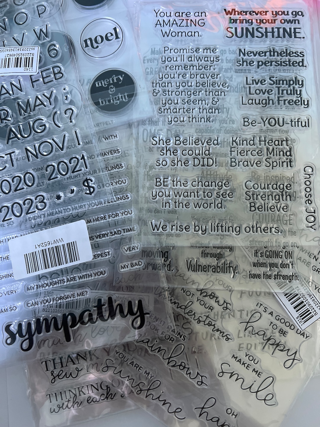 Sentiment Silicone Stamps, Sympathy and Encouraging Stamps, Scrapbook ...