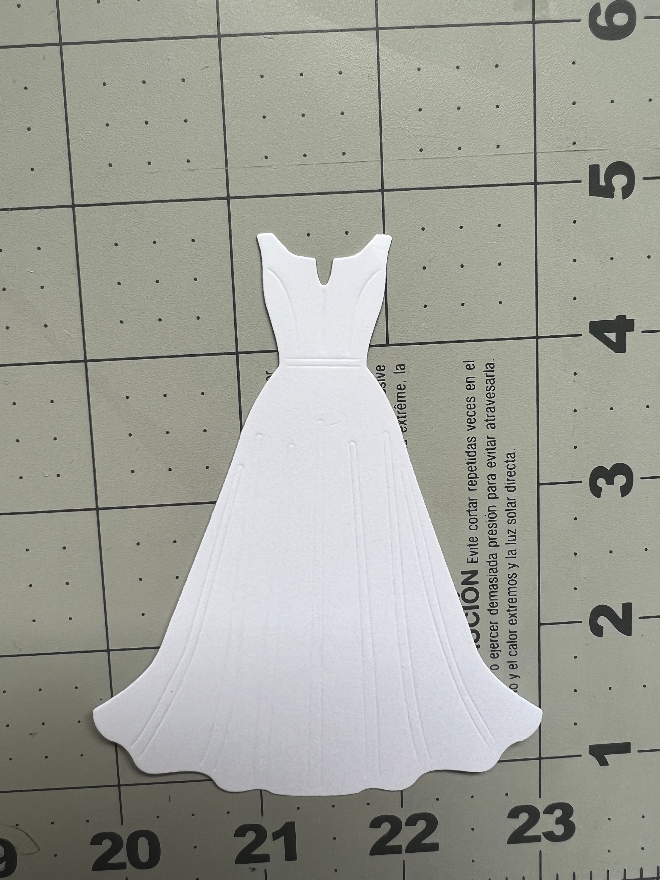 Wedding Dress Cut Out Set of 5 Dresses White Wedding Dress - Etsy