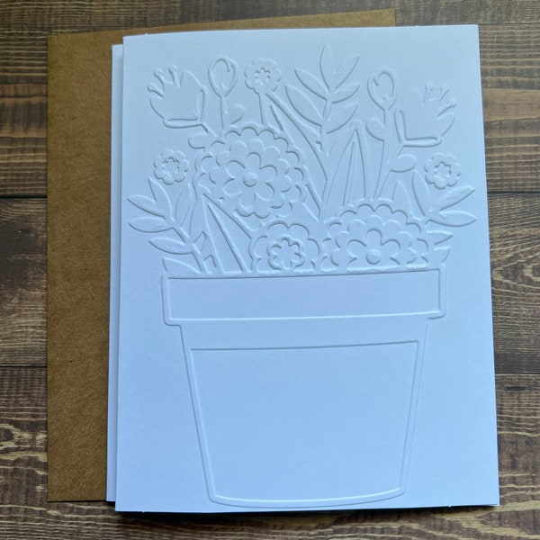 Flower Pot Card - Etsy