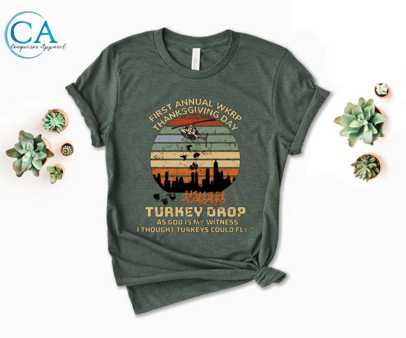 WKRP Turkey Drop Thanksgiving T-shirt, Funny Cincinnati Tee - Etsy
