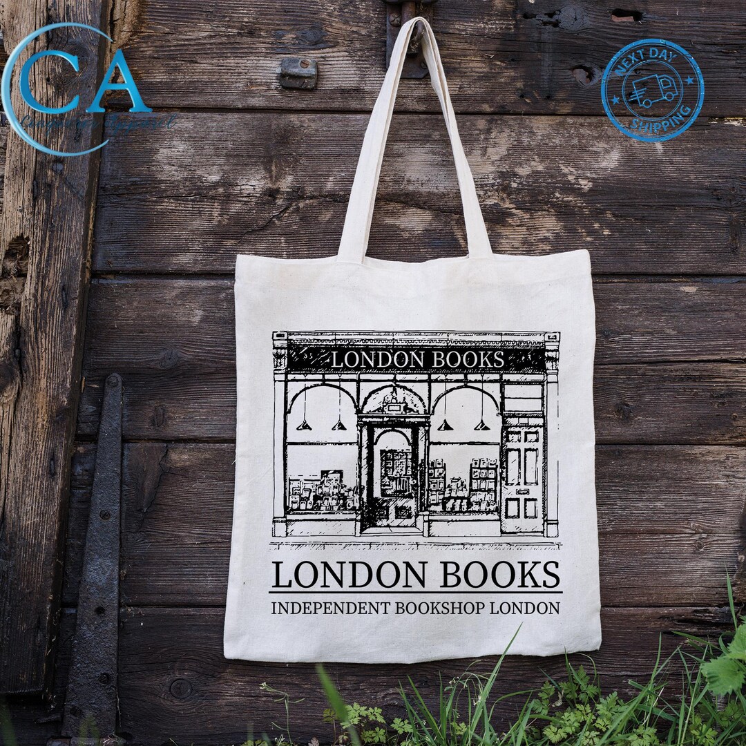 London Bookshops Tote Bag – Book Lover Gift, Eco-friendly Shopper - Etsy