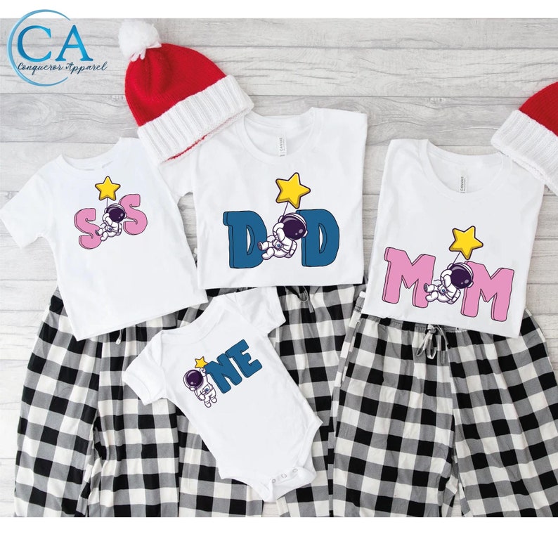 Personalized Astronaut Birthday Family Matching Shirts - Etsy