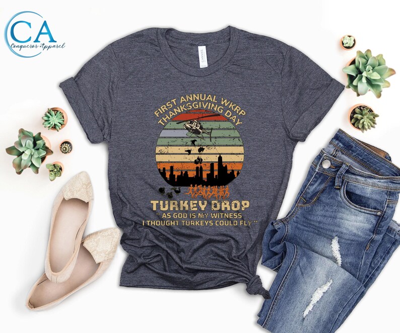 WKRP Turkey Drop Thanksgiving T-shirt, Funny Cincinnati Tee - Etsy