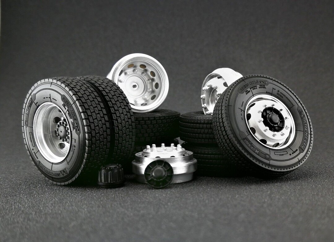 1/43 Scale Copy Tires Kit Euro Truck Trailer Scania, Man, Daf, MB ...
