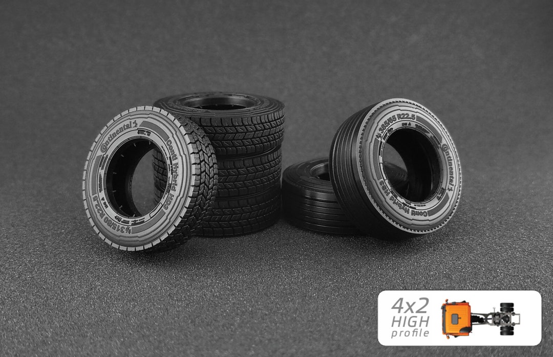 1/50 Scale Model Tires Kit High Profile for WSI, Tekno Etc ...
