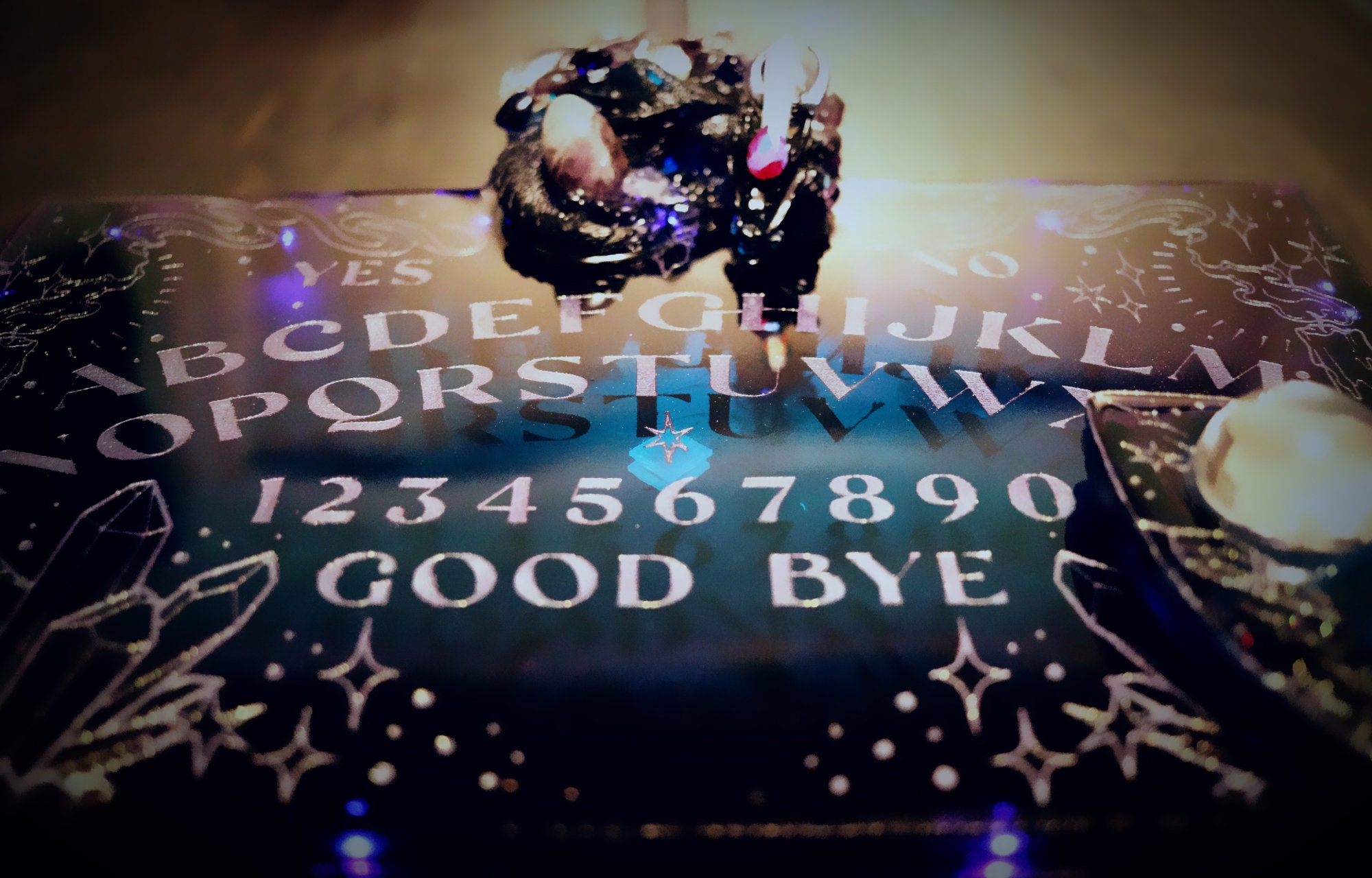 Ouija Board Dragon and Crystal Theme blue, Purple, and Black With LED ...