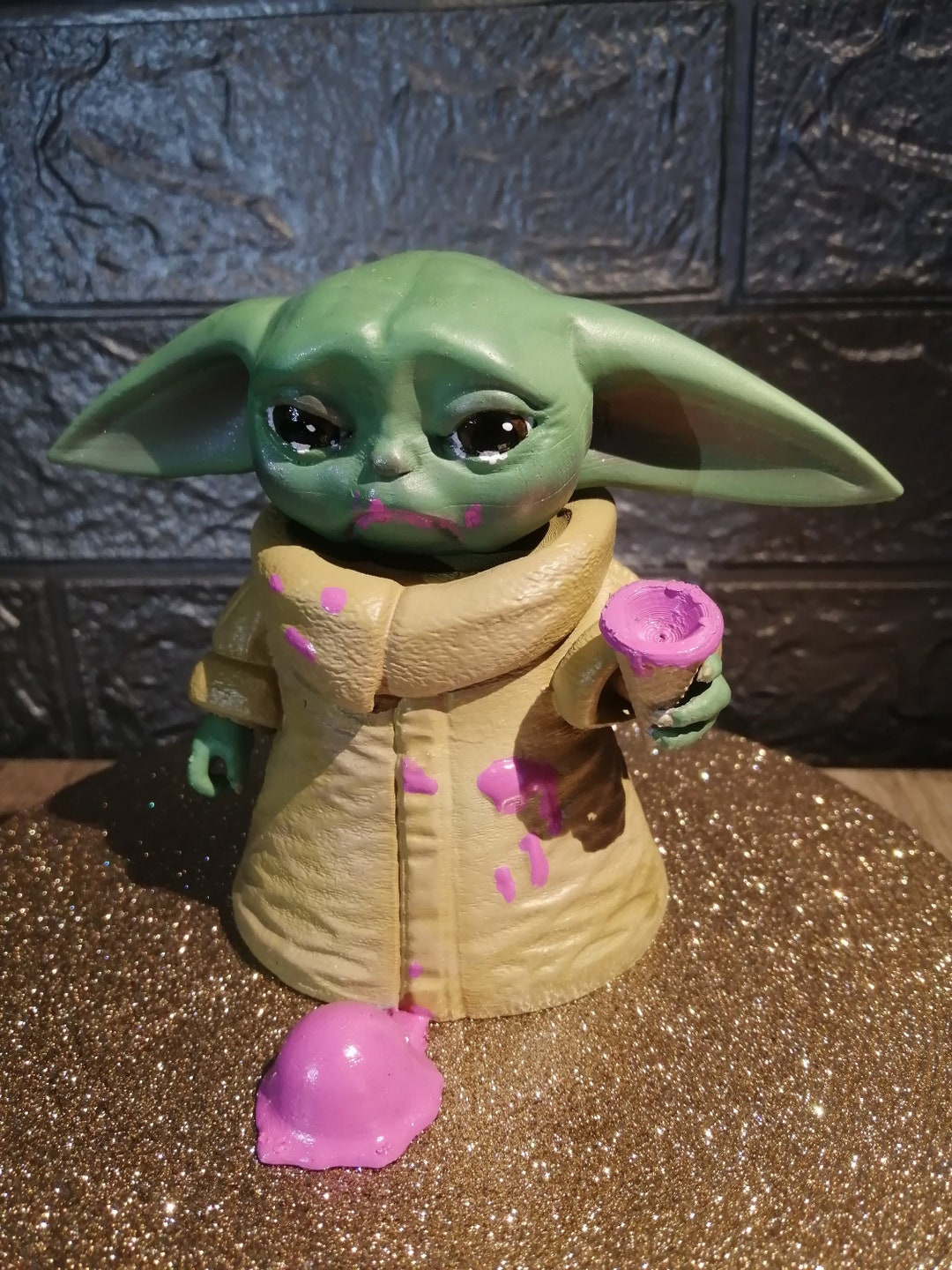 Sad Grogu Has Lost His Ice Cream. Resin/pla Print Expertly - Etsy