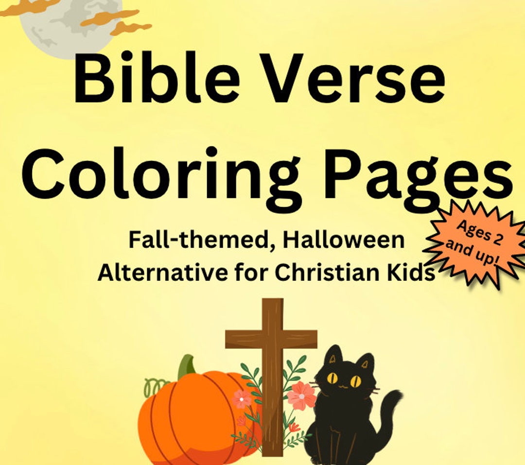 Bible Verse Coloring Pages for Toddlers and Kids: Fall-themed ...
