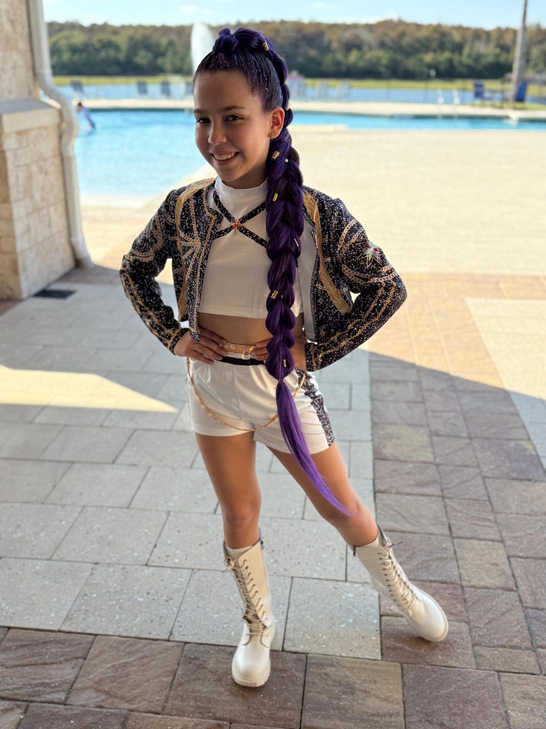 Rumi Kpop Braid: Handmade Purple Kanekalon Dutch Braid - Etsy