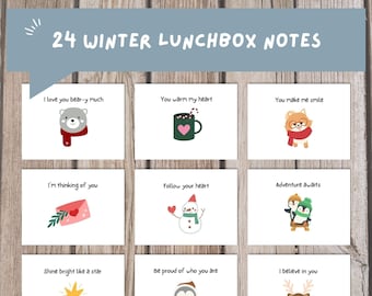 Printable Cute Lunch Box Notes for Kids | Positive Motivational ...
