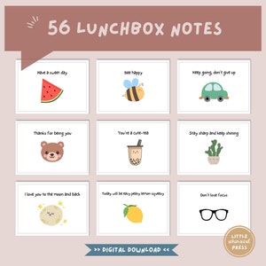 Printable Cute Lunch Box Notes for Kids | Positive Motivational ...