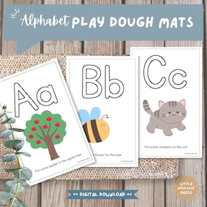 Alphabet Play Dough Mats Printable | ABC Playdough Activity Mat ...