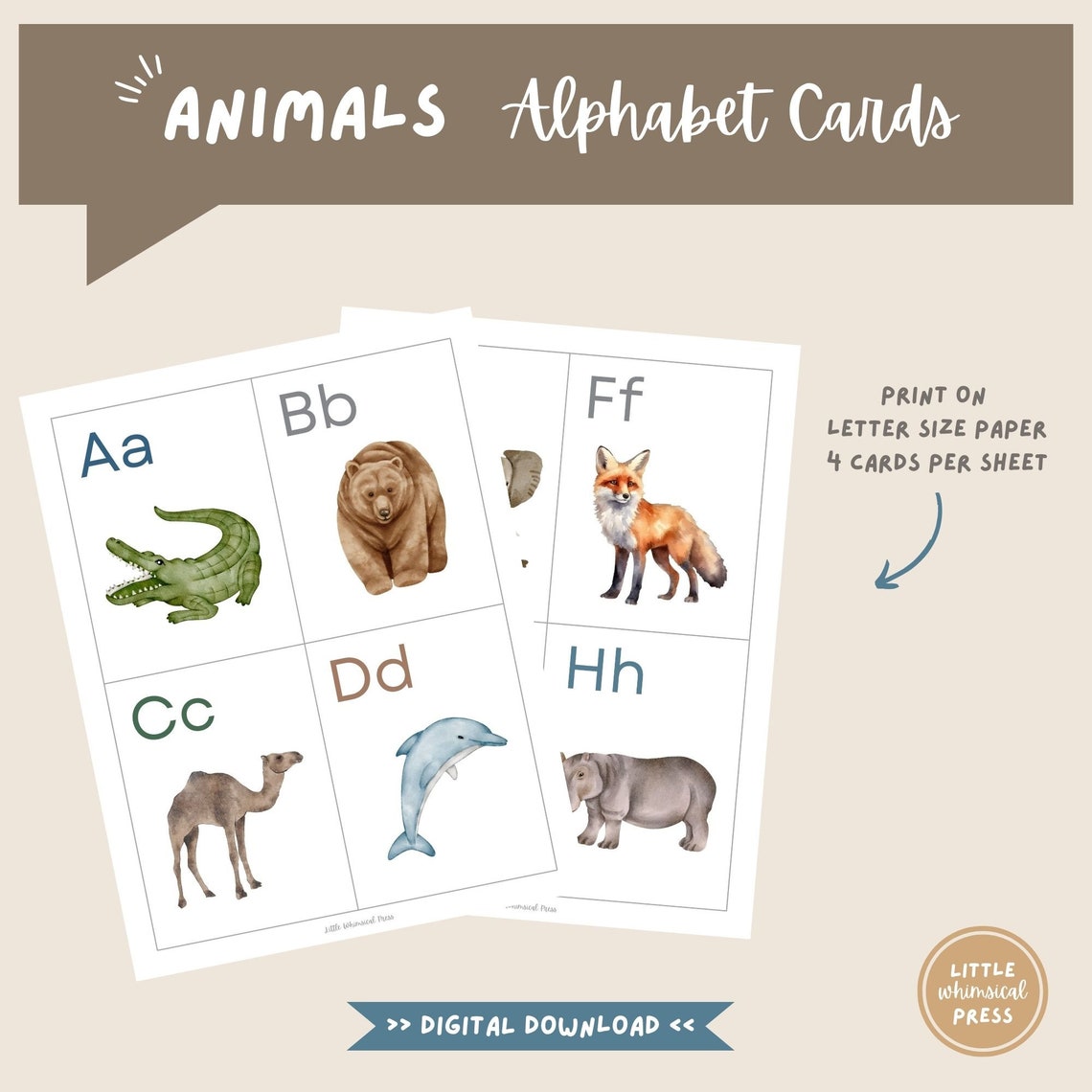 Preschool Montessori Alphabet Printable Flashcards | Educational ...