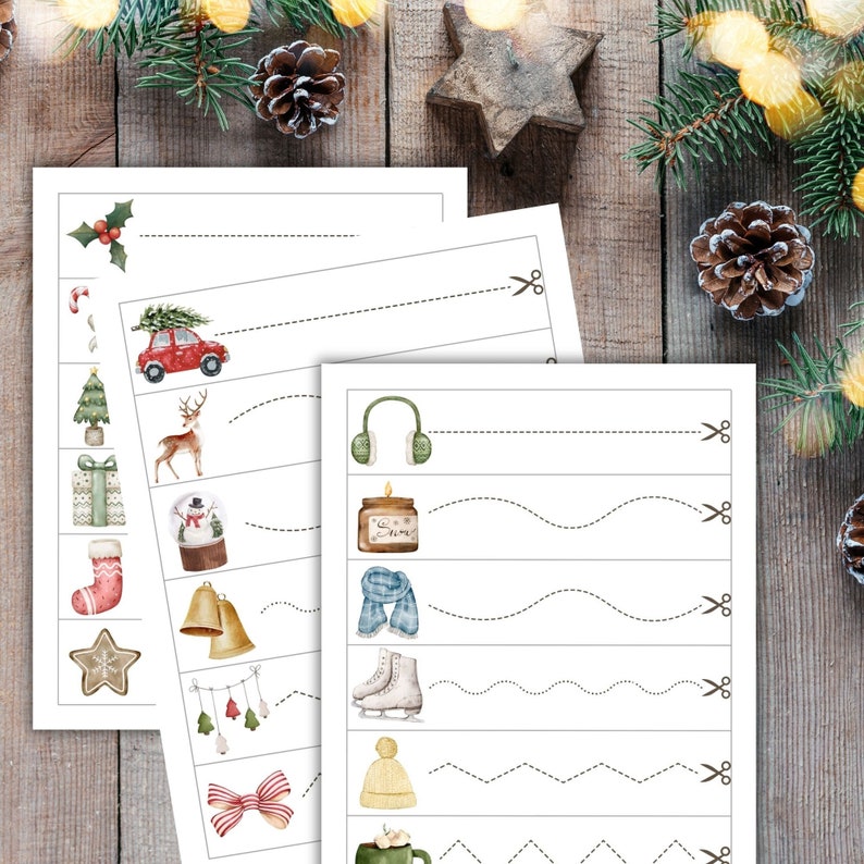 Christmas Winter Preschool Fine Motor Cutting Practice | Toddler ...
