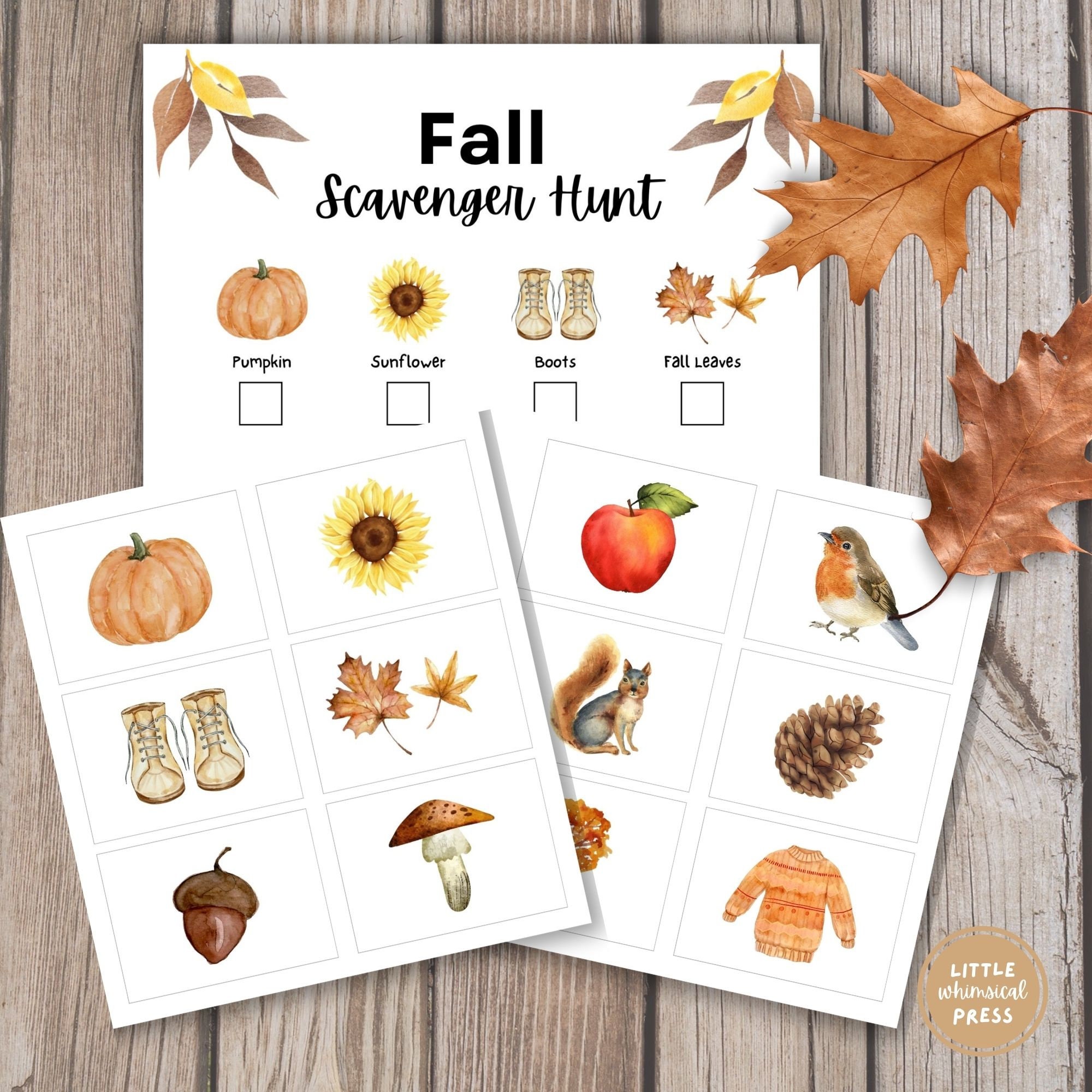 Kids Fall Scavenger Hunt Printable | Thanksgiving Fun Games for Kids ...