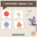 12 Printable Preschool Shapes Flash Cards Toddler Learning Shapes Flash ...