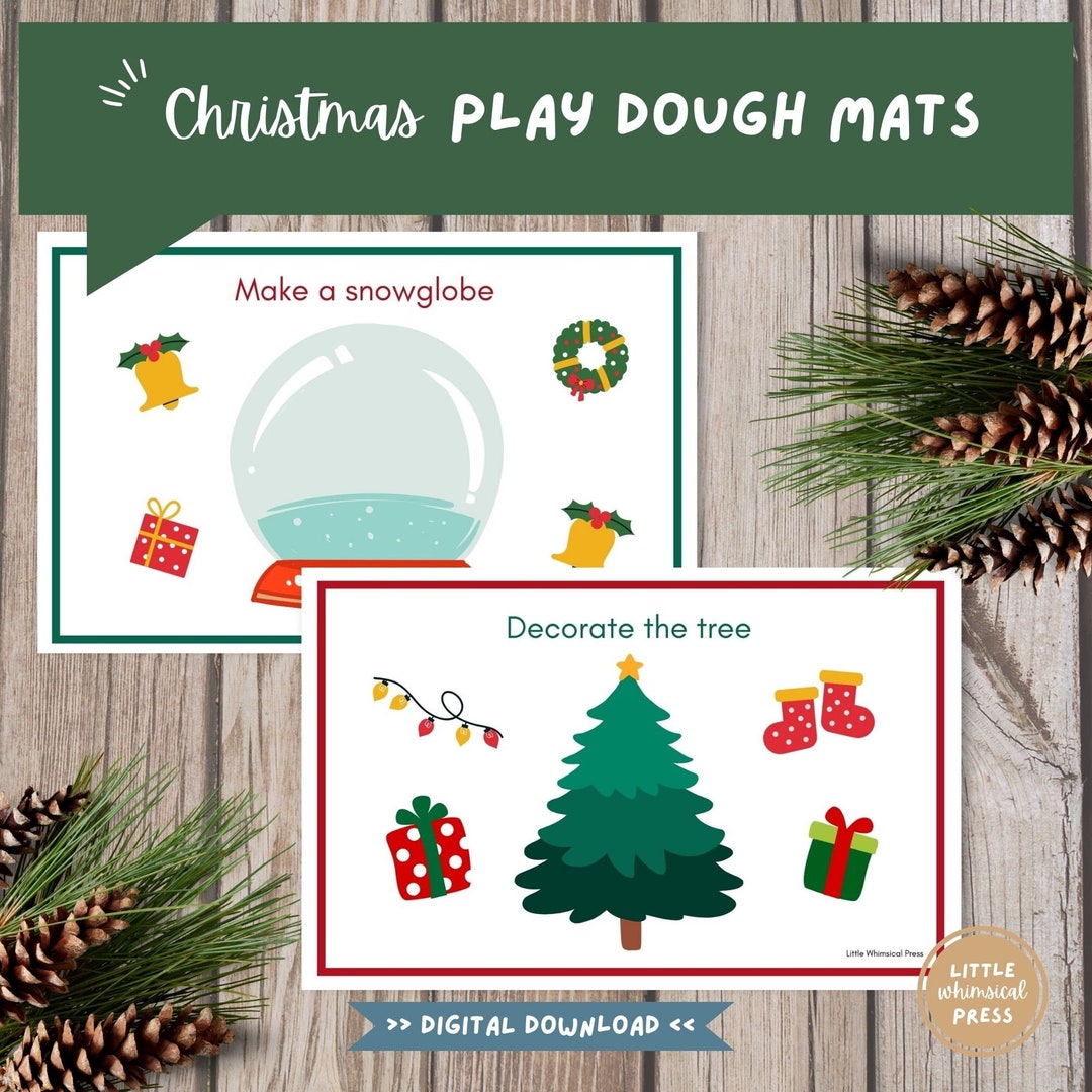 Printable Christmas Play Dough Mats Play Doh Mats - Etsy