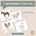 Montessori Farm Animals 3 Part Cards | Vocabulary Animal Flash Cards ...