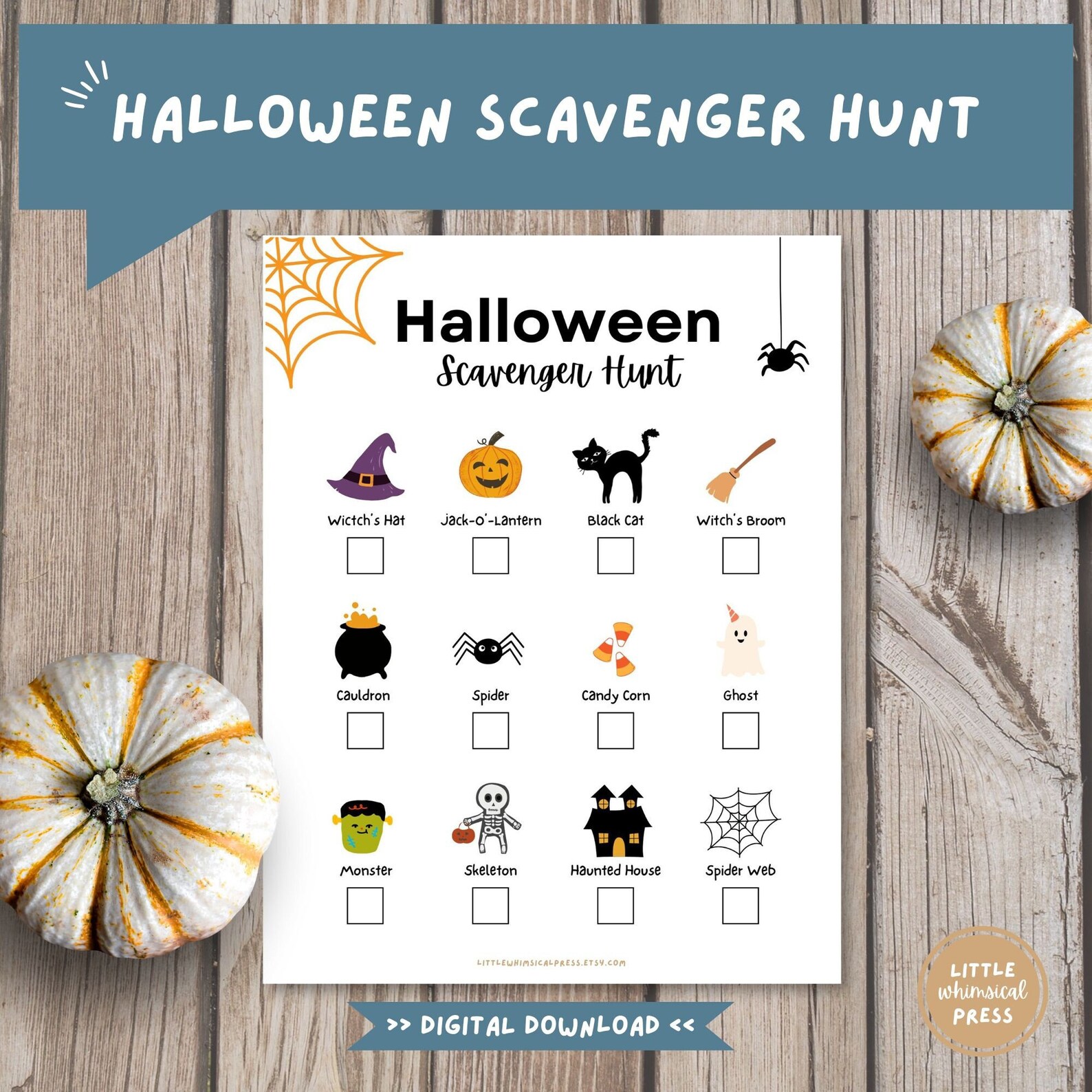 Printable Halloween Scavenger Hunt for Kids | Halloween Treasure Hunt ...