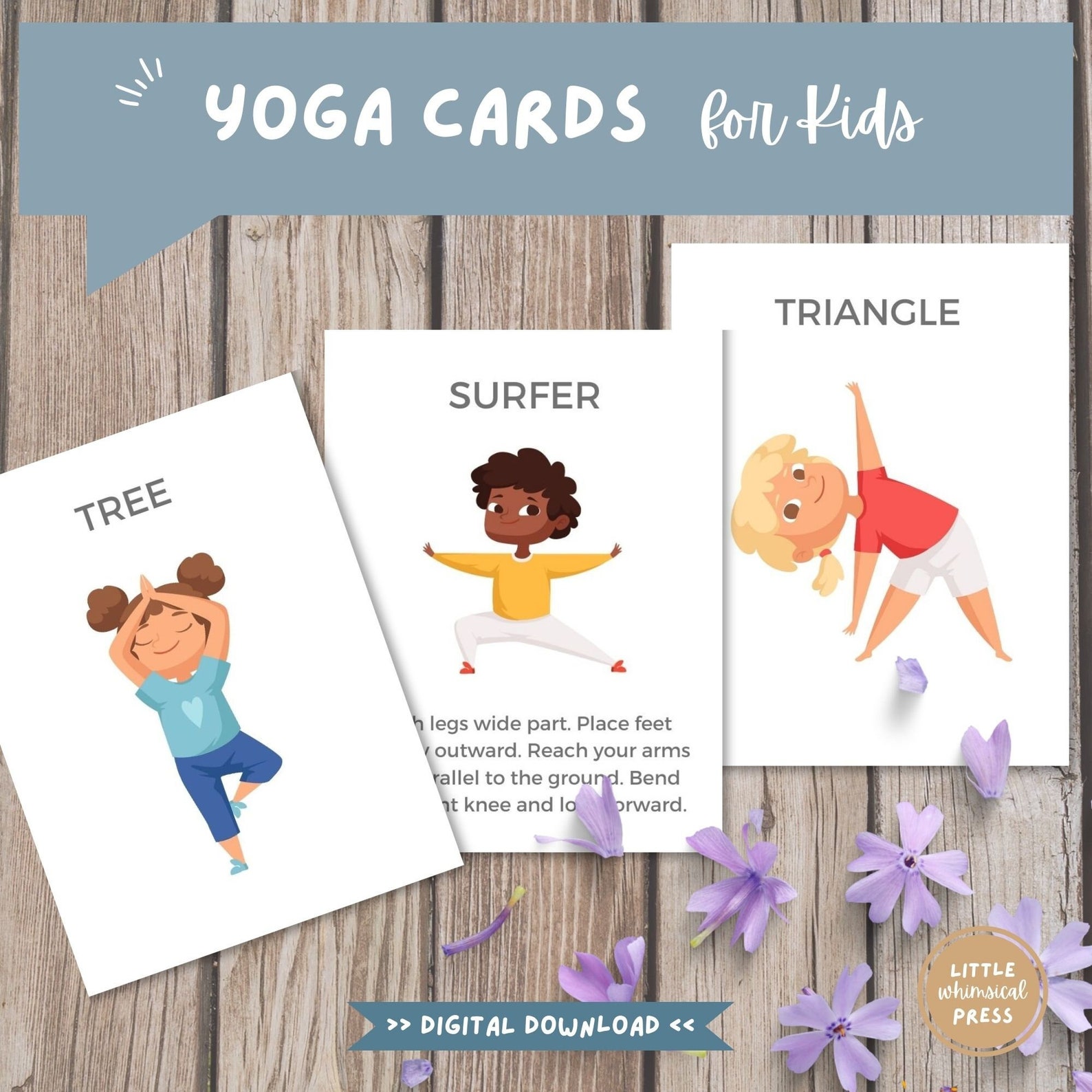 Kids Yoga Cards Printable | Yoga Poses Flashcards for Kids ...