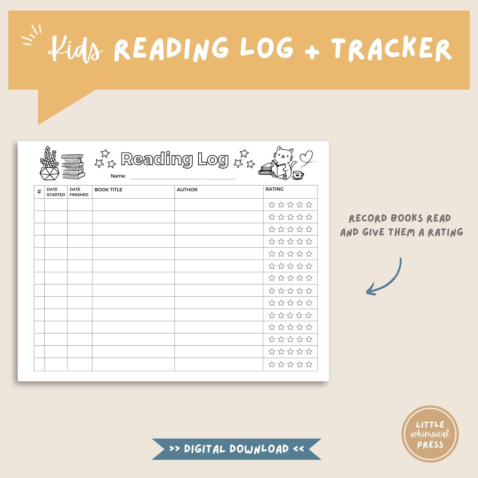 Printable Kids Reading Log and Reading Tracker | Summer Reading ...
