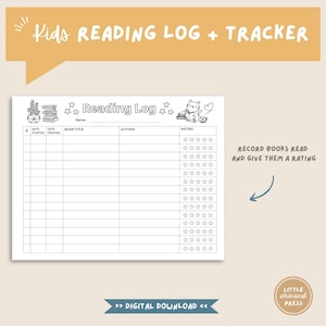 Printable Kids Reading Log and Reading Tracker | Summer Reading ...