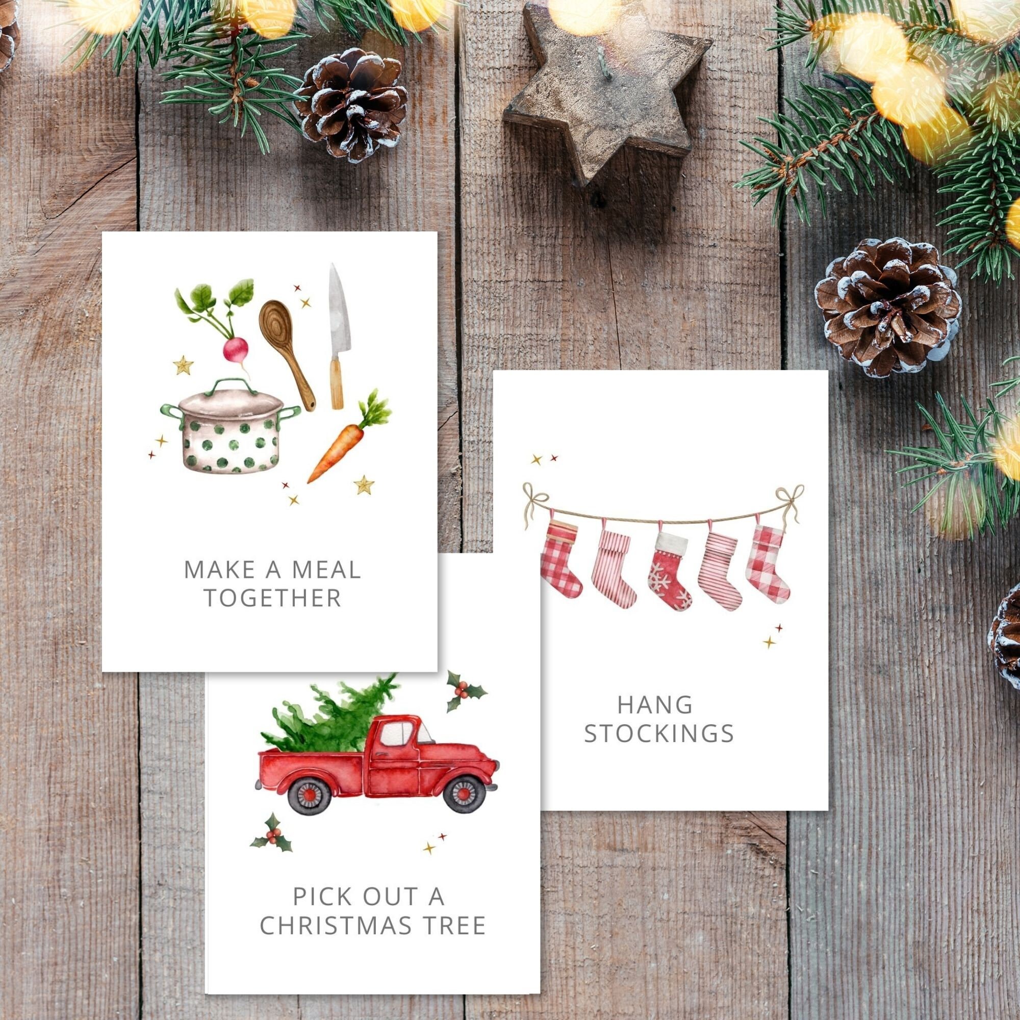 Printable Christmas Advent Activity Cards | Kids Family Advent ...