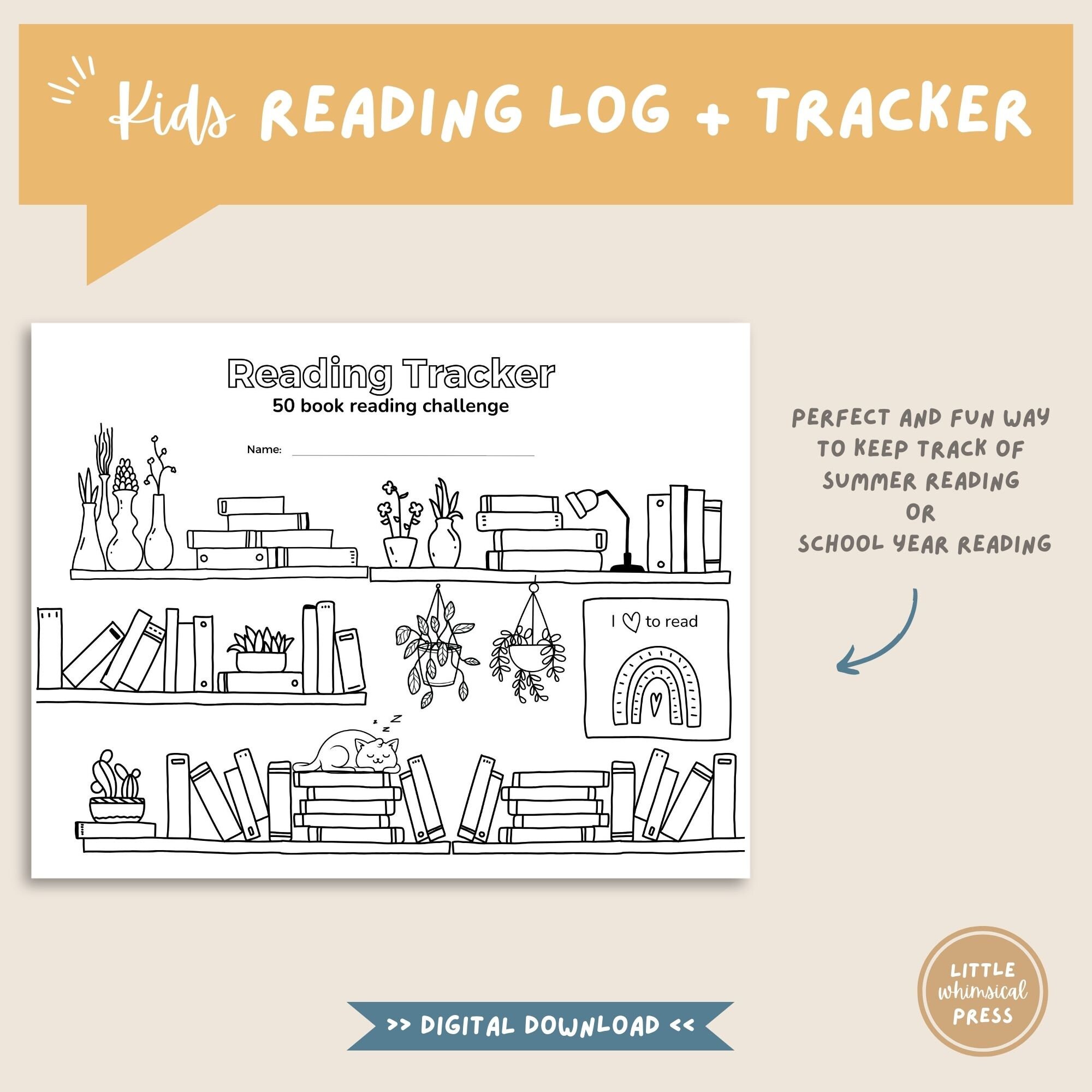 Printable Kids Reading Log and Reading Tracker | Summer Reading ...