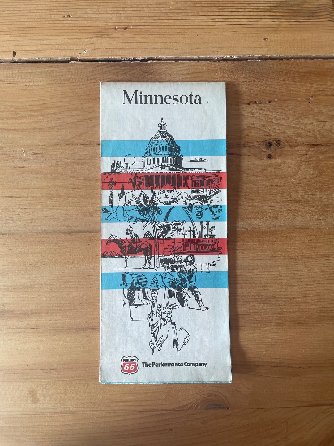 Minnesota Road Map 1977 Phillips 66 - Etsy