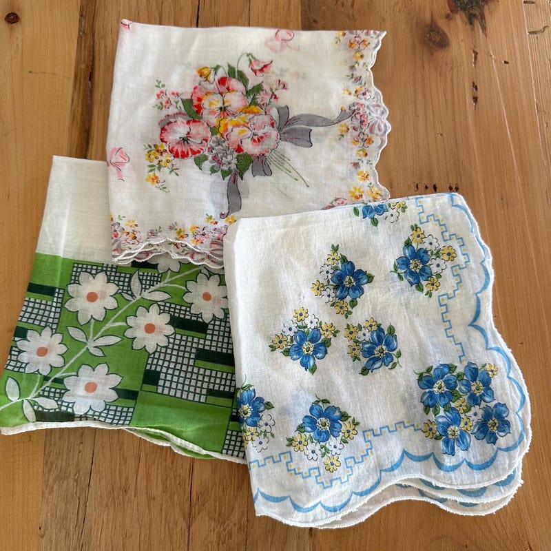 Flower Handkerchief - Etsy