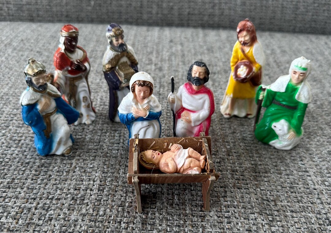 Vintage Nativity Set: Blow Mold, Plastic, Miniature - Etsy Australia
