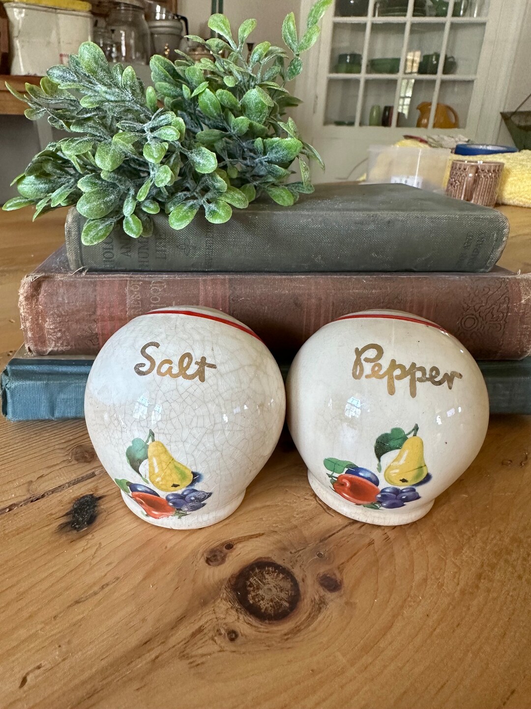 Vintage Ball Salt and Pepper Shakers - Etsy