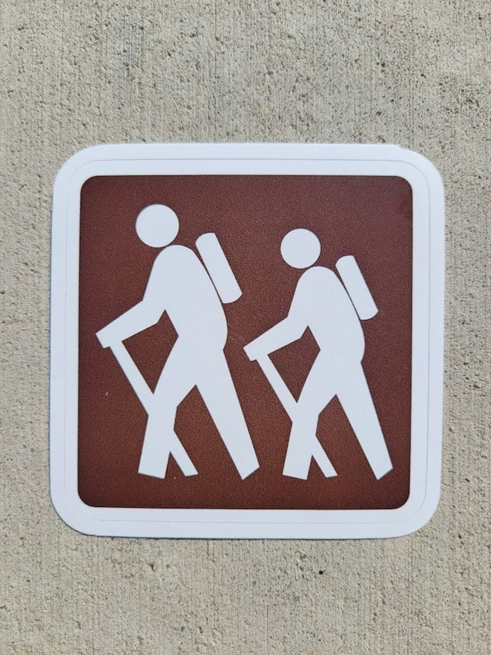 Two Hiker Trail Sign Decal! - Etsy