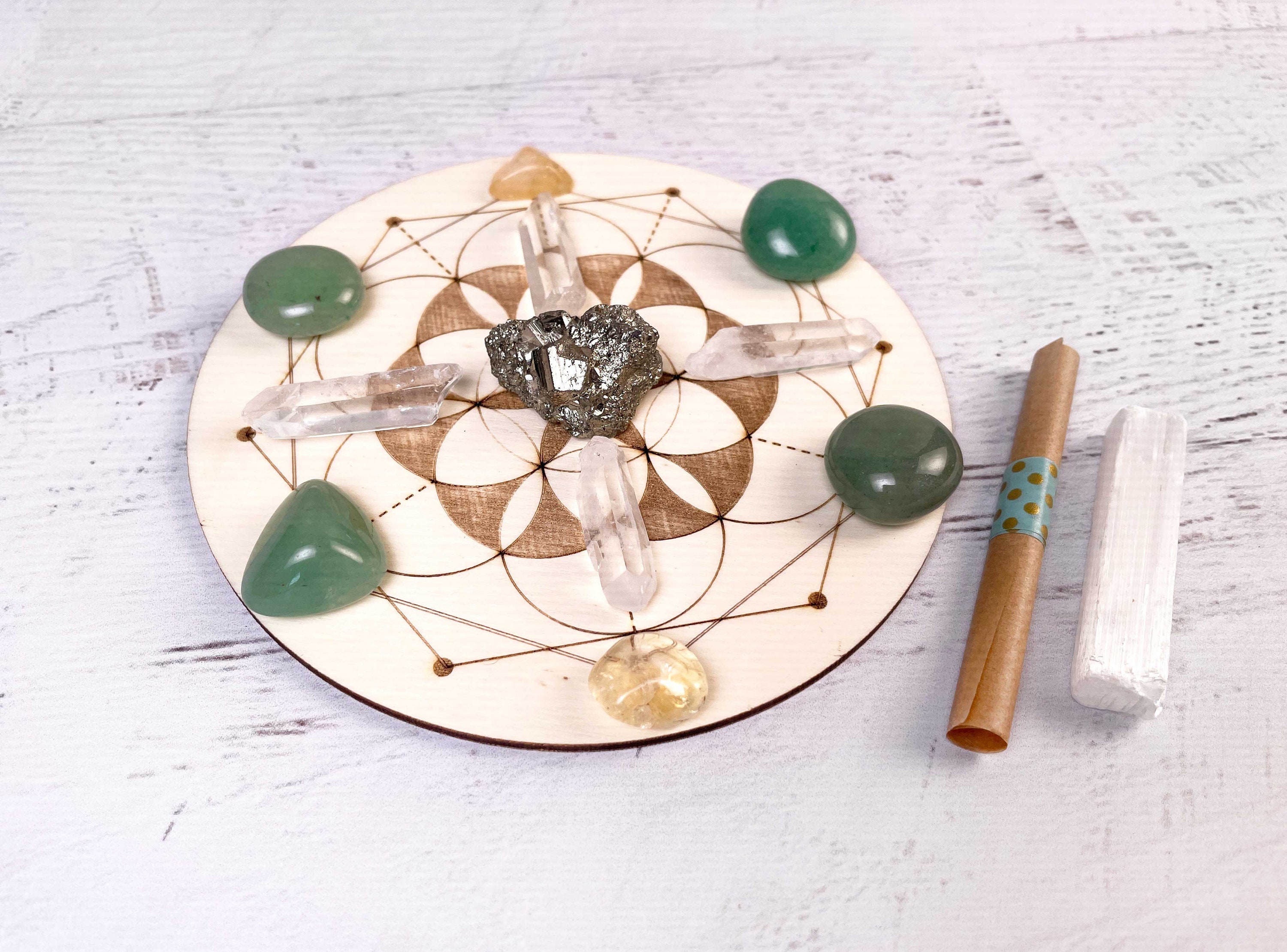 Abundance & Prosperity Money Crystal Grid - Etsy
