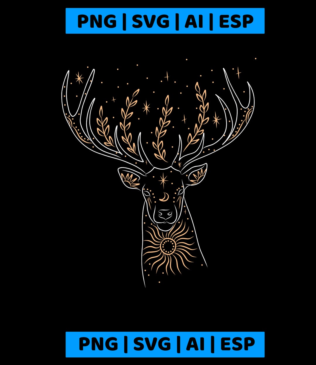 Deer SVG Deer Head SVG Deer Svg Deer Monogram Svg Png - Etsy