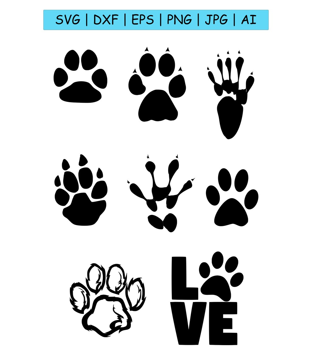 Paw svg Cat Paw Dog Paw Alien Paw Svg file EPS file PNG - Etsy España